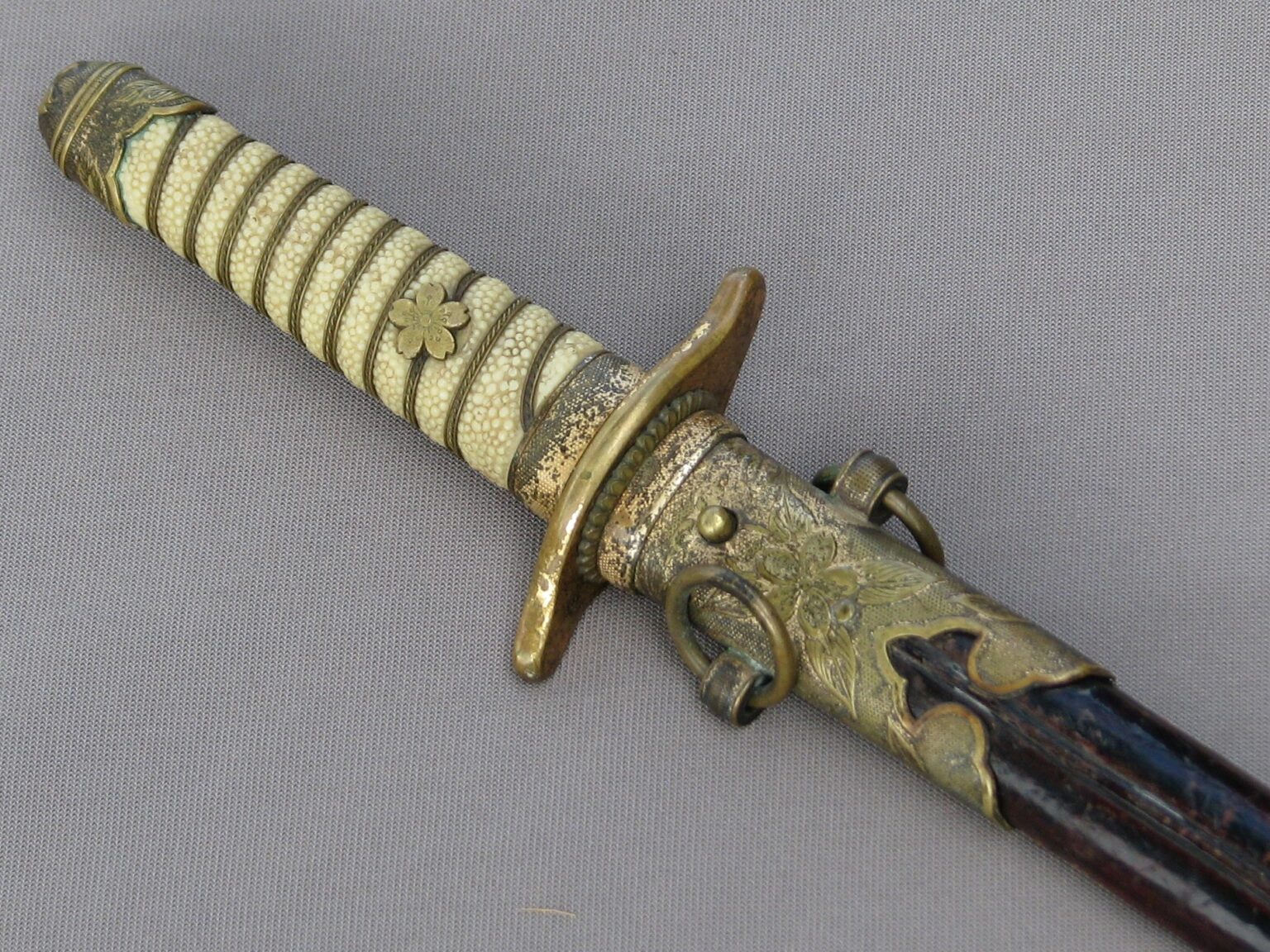 Original WWII Japanese Imperial Navy Officer Dagger with Scabbard 20 ...