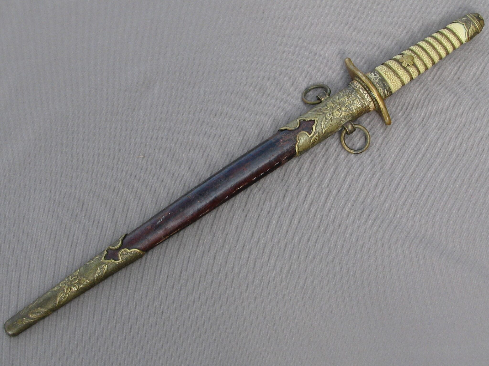 Original WWII Japanese Imperial Navy Officer Dagger with Scabbard 20 ...